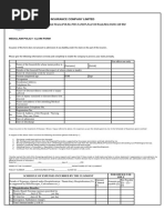Mediclaim Insurance - Claim Form (To Be Submitted To M/S FHPL) | PDF