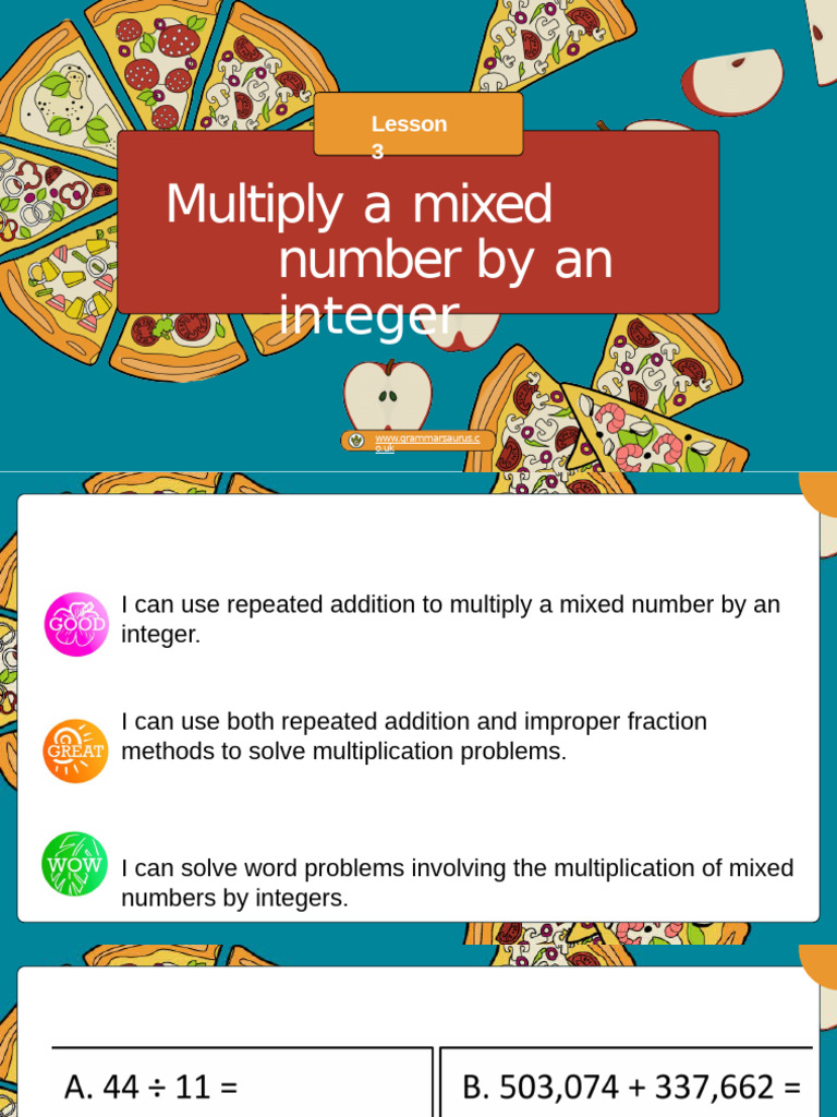 Multiply Mixed Numbers by Integers | PDF | Multiplication | Mathematics