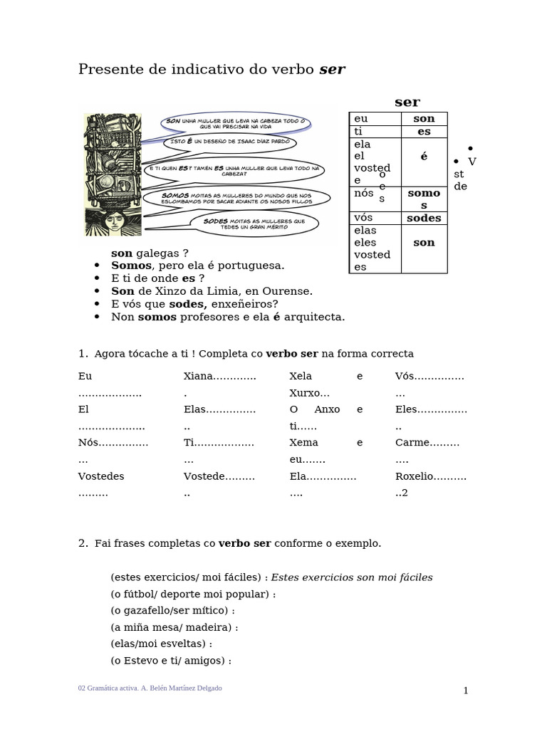 Gramática Activa Verbo Ser | PDF