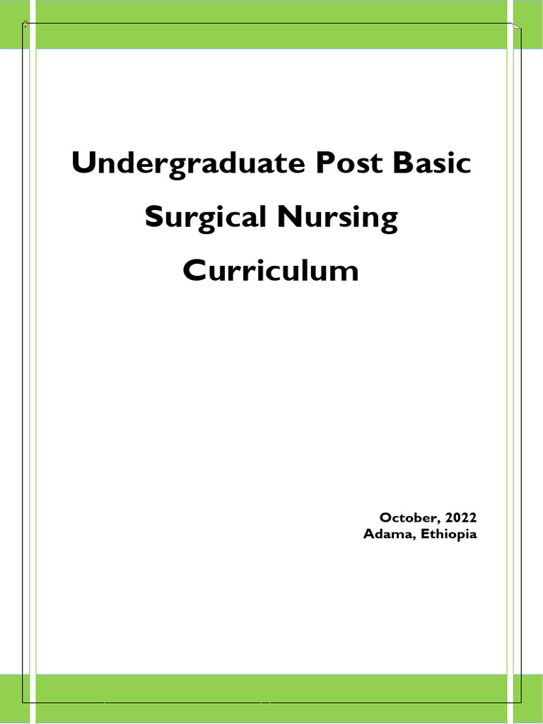Surgical Post Basic Curriculum | PDF | Learning | Nursing