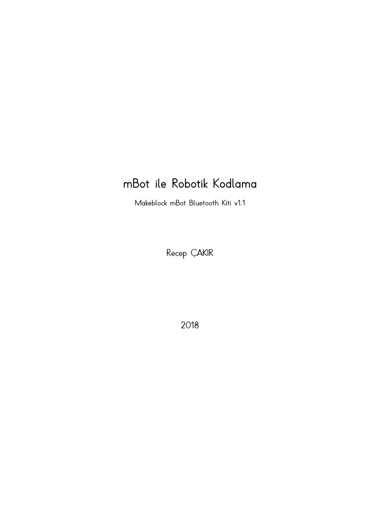 MBot Ile Robotik Kodlama | PDF