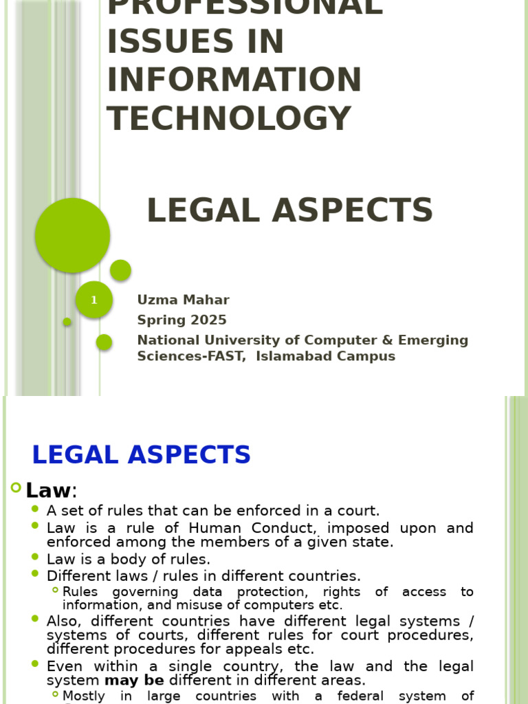 Lecture-5 - Legal Aspects | PDF | Tort | Common Law