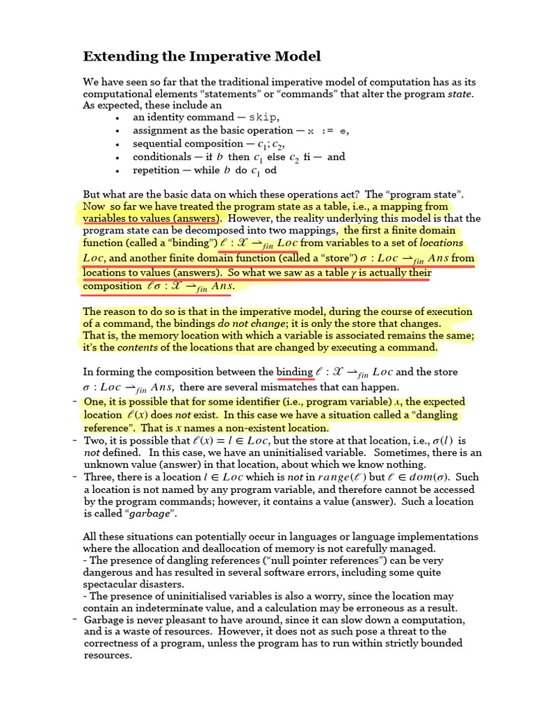 L20 - Imperative - Blocks and Procedures | PDF | Parameter (Computer Programming) | Variable ...