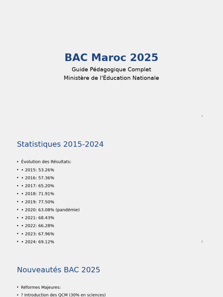 BAC Maroc 2025 Ultimate | PDF | Mathématiques | Science