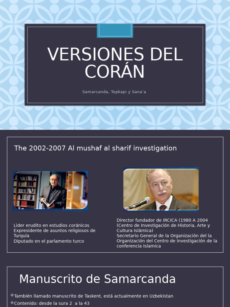 Manuscritos Del Coran | PDF | Corán | Islam