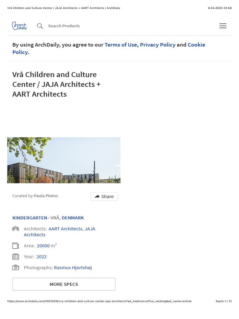 Vrå Children and Culture Center: JAJA Architects + AART Architects ...