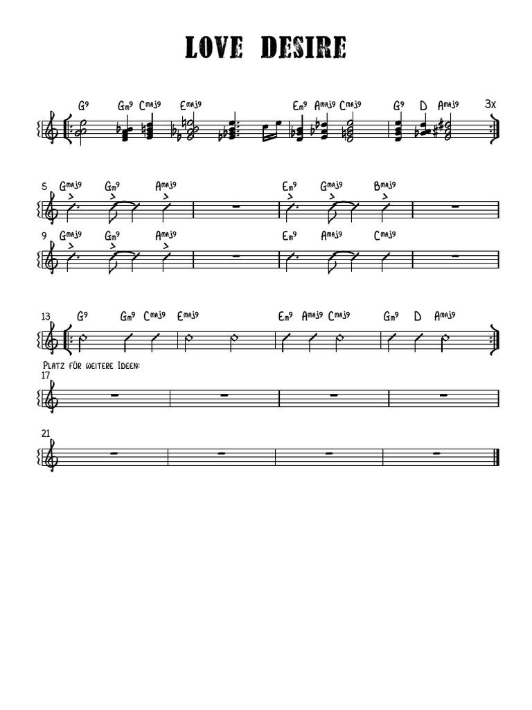 Love Desire - Partitur | PDF
