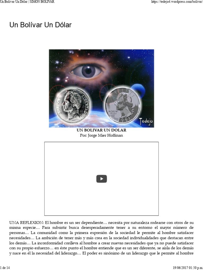 Devaluación del Bolívar y su historia | PDF | Dólar de los Estados ...