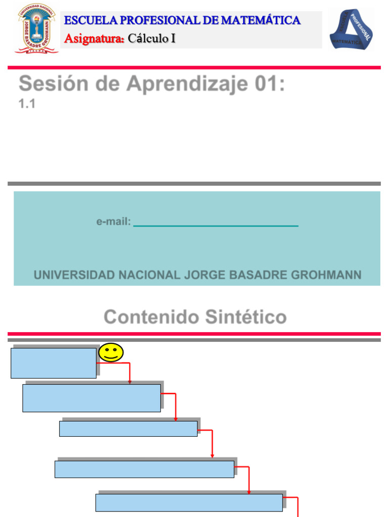 SA01 1 1 PresentaciónSilabo CálculoI y Otros | PDF