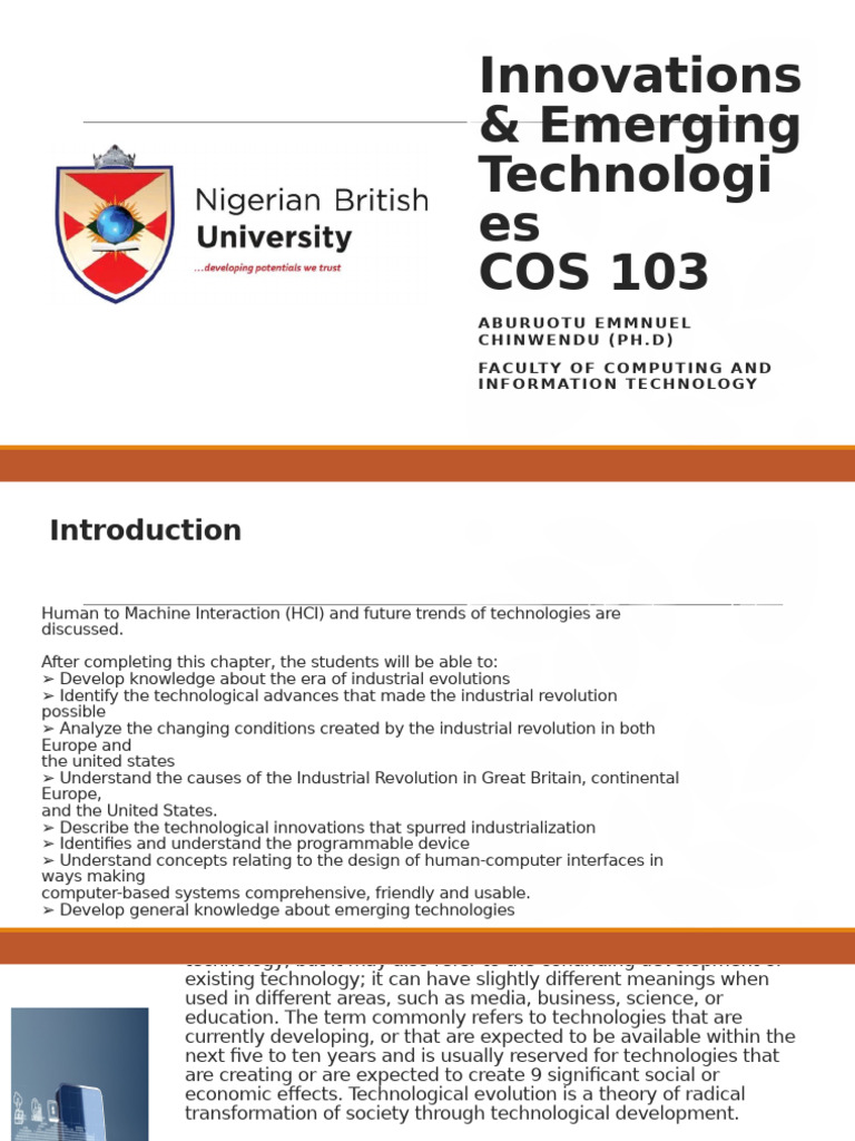 NBU COS Lecture Presengtation | PDF | Electronics | Human–Computer Interaction