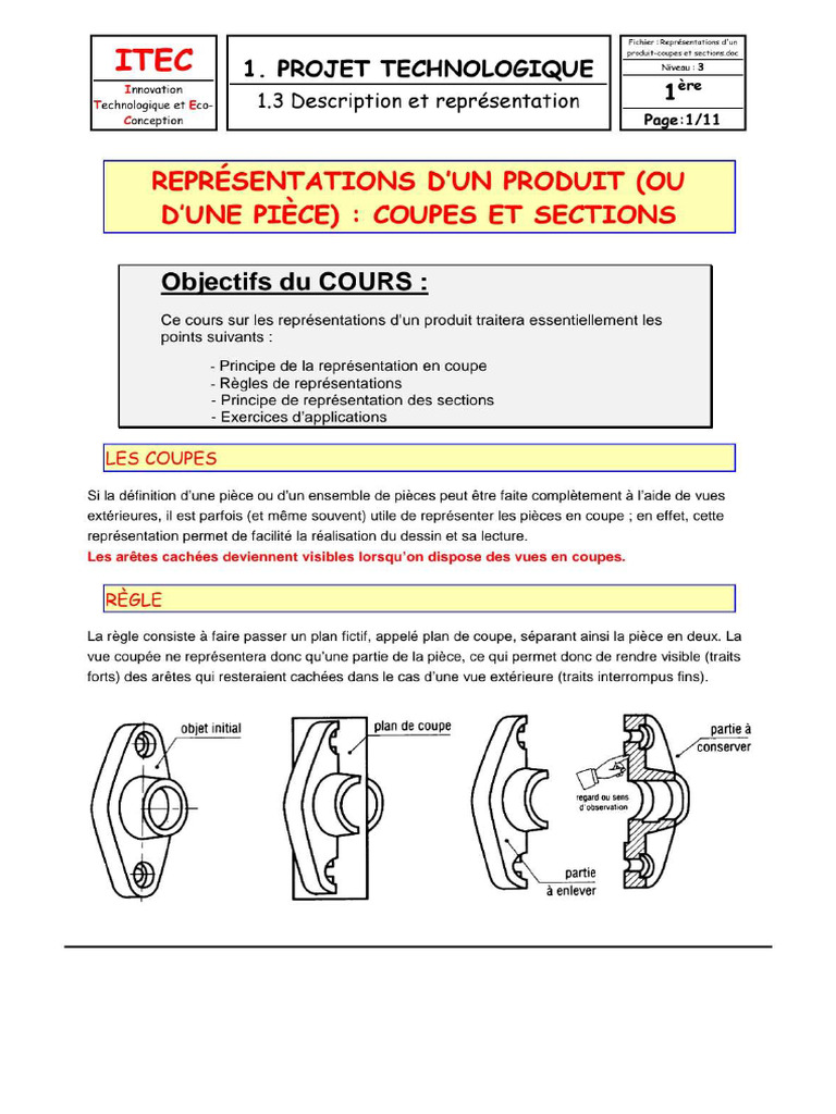 Coupes Et Sections | PDF