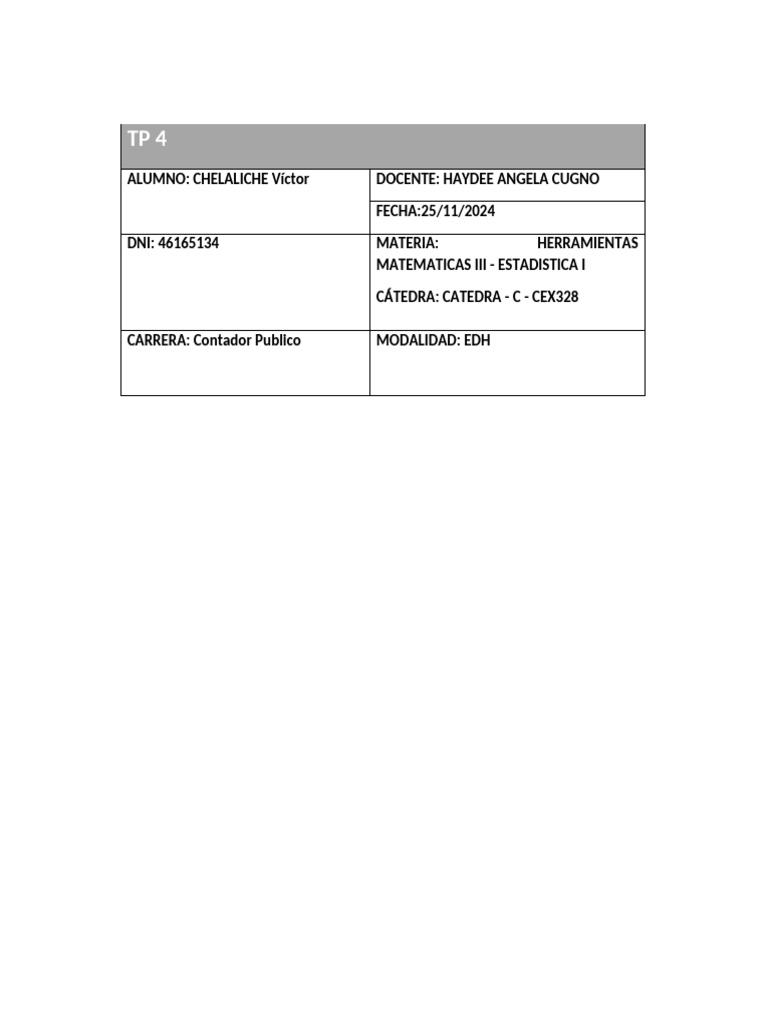 tp4 Estadistica | PDF