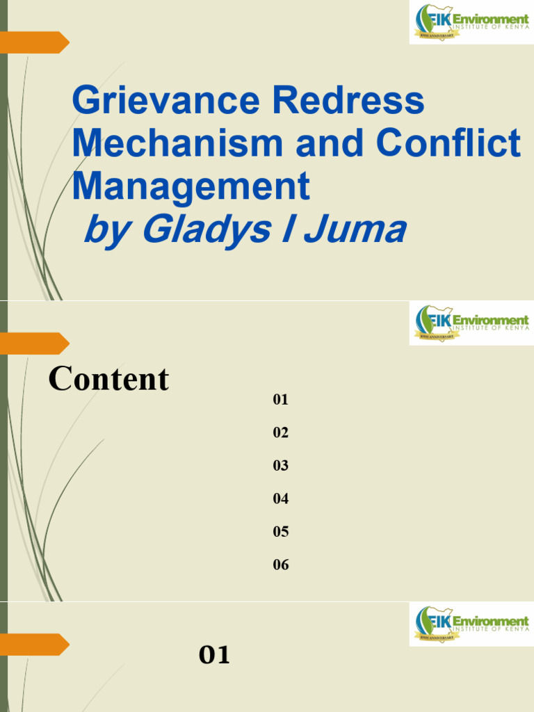 Grievance Redress and Conflict Management Guide | PDF | Alternative ...
