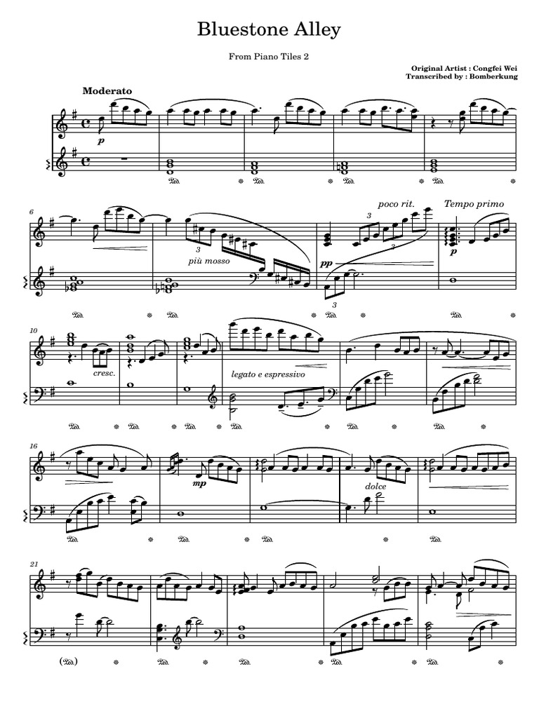 Bluestone Alley - Piano Tiles 2 | PDF | Tempo | Musical Forms