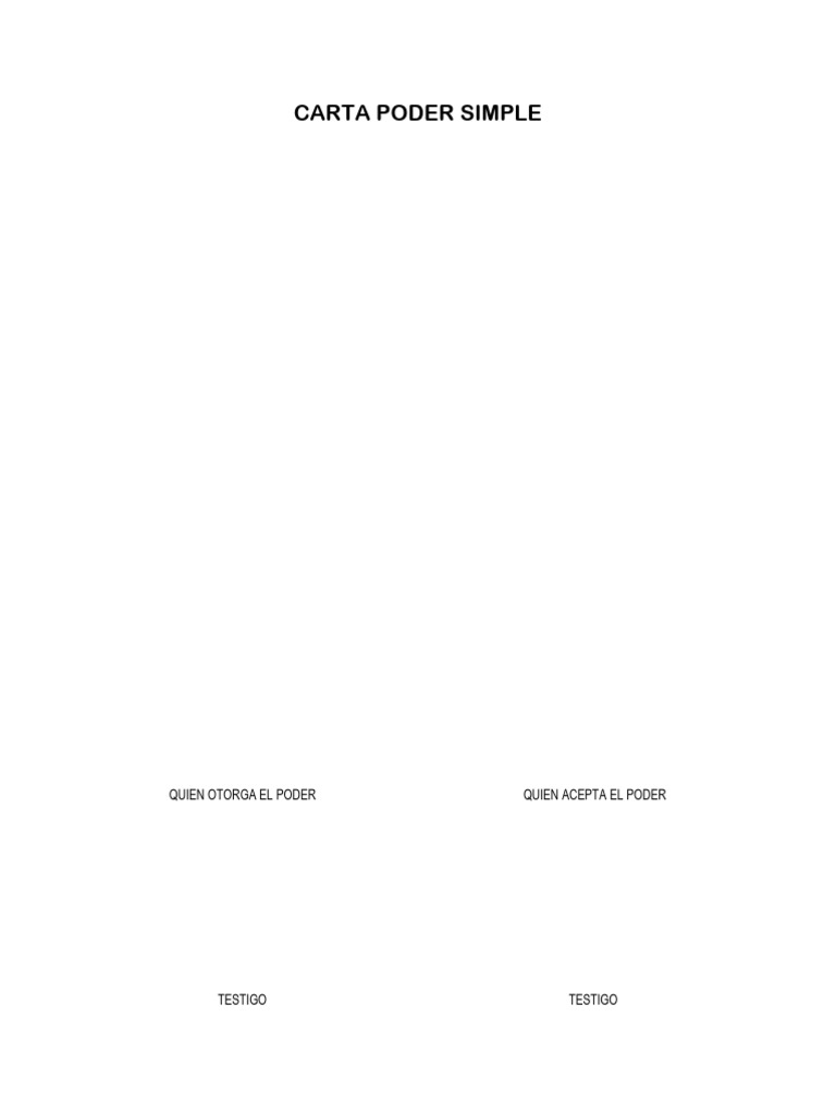 Carta Poder Simple Semovi | PDF