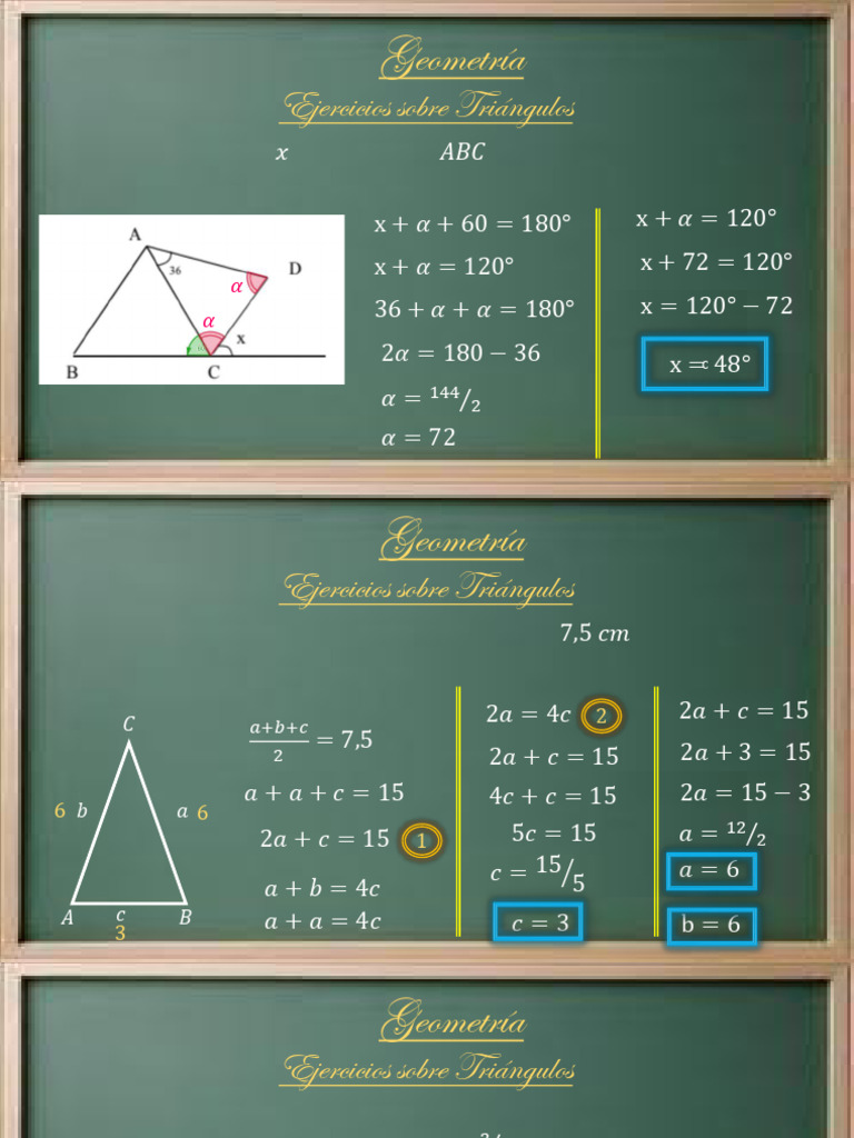 Geo Triangulos Ejer Consu | PDF | Triángulo | Geometria clasica