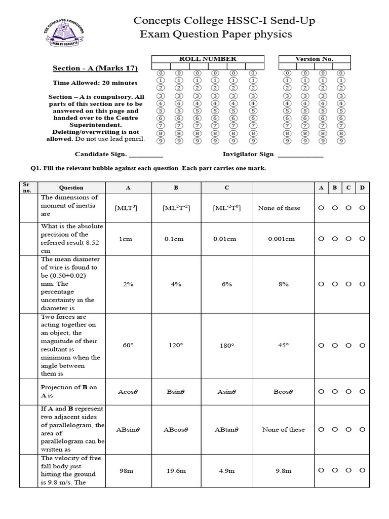 Physics HSSC-I Sendup BOYS_ | PDF | Force | Momentum