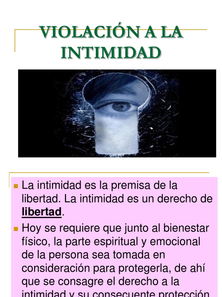 VIOLACIÓN.. Intimidad | PDF | Violación | Derecho a la privacidad