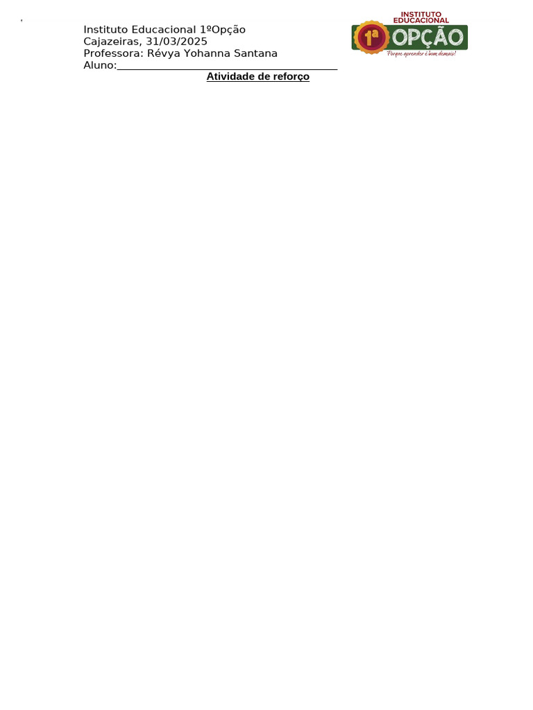 Atividade de Revisão de Matemática Heitor Saraiva | PDF