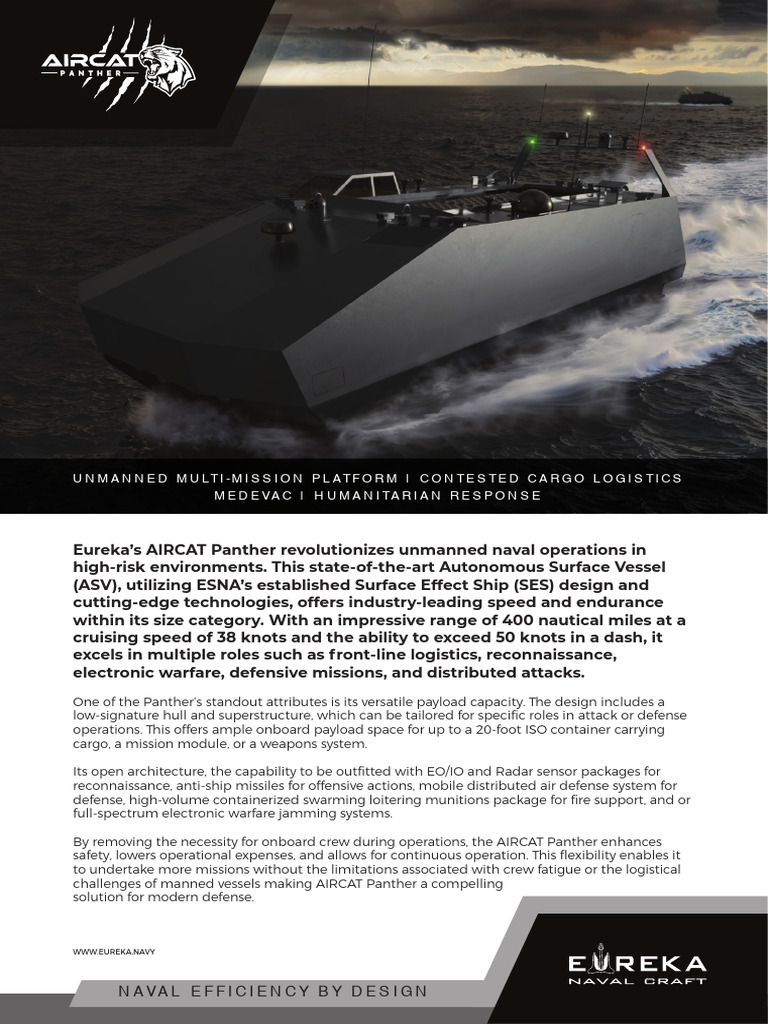 AIRCAT Panther Short SpecsC | PDF | Unmanned Aerial Vehicle | Radar