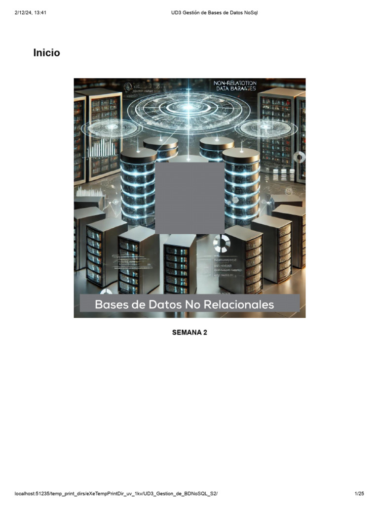 UD3 Gestión de Bases de Datos NoSql S2 | PDF | Bases de datos | No Sql