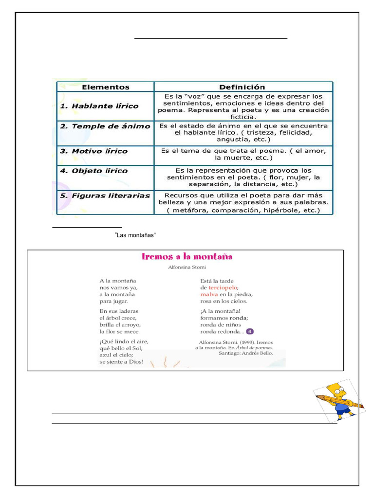 5°-Basico-Lenguaje-Guia-de-estudio-Genero-Lirico ELEMENTOS INTERNOS | PDF