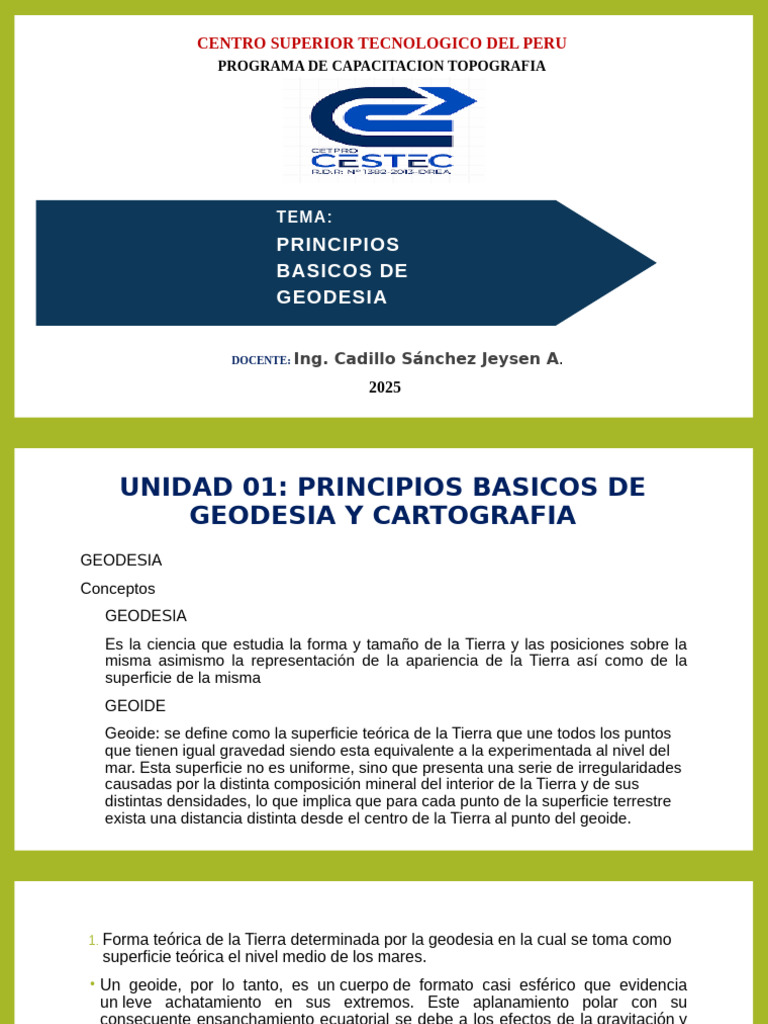 CLASES DE GEODESIA-20231 | PDF | Mapa | Latitud