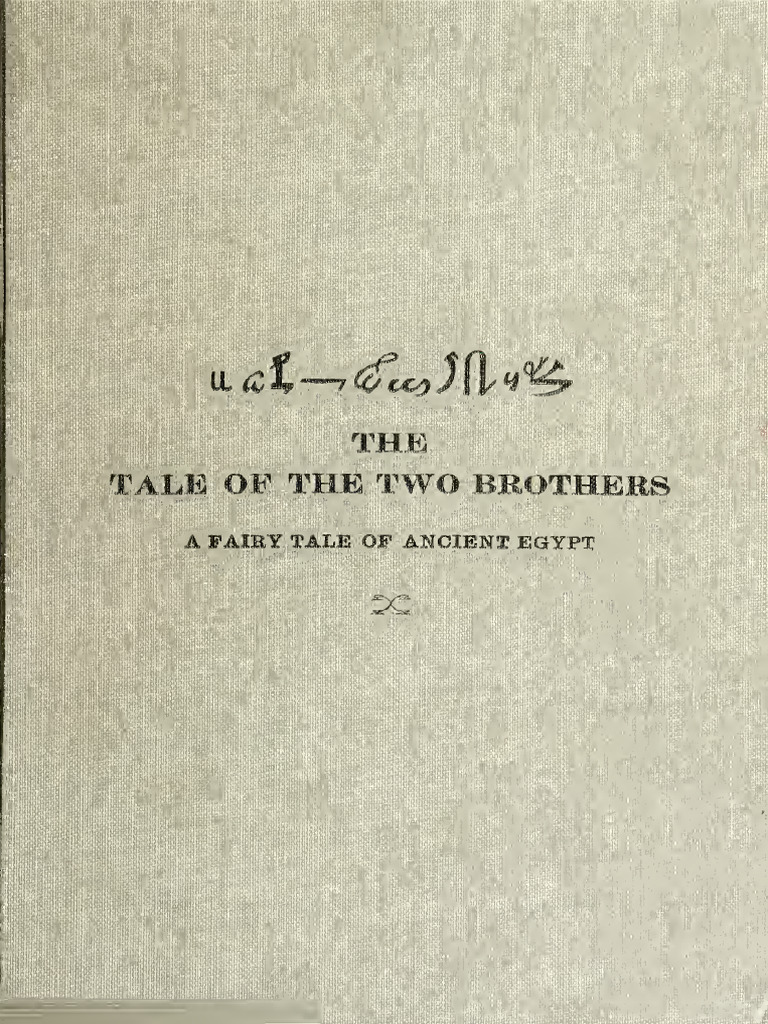 Obbiney Papyrus Tale of Two Brothers | PDF | Palaeography | Ancient Egypt