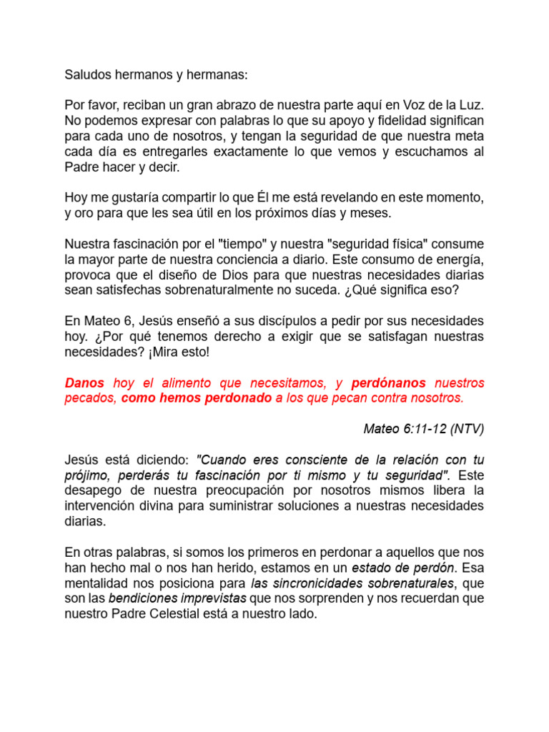 Un Mensaje Especial de Emerson Ferrell Diciembre 2023 | PDF | Cristo ...