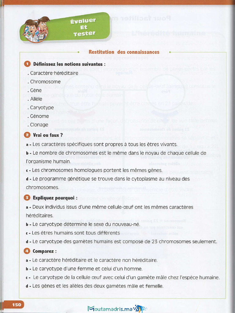 L-heredite-humaine-exercices-SVT-2AC-1 | PDF