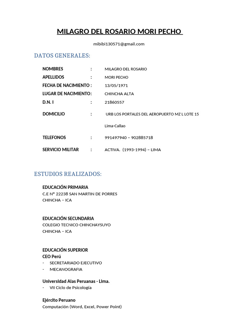 CURRICULUM - VITAE Bibi-1 | PDF