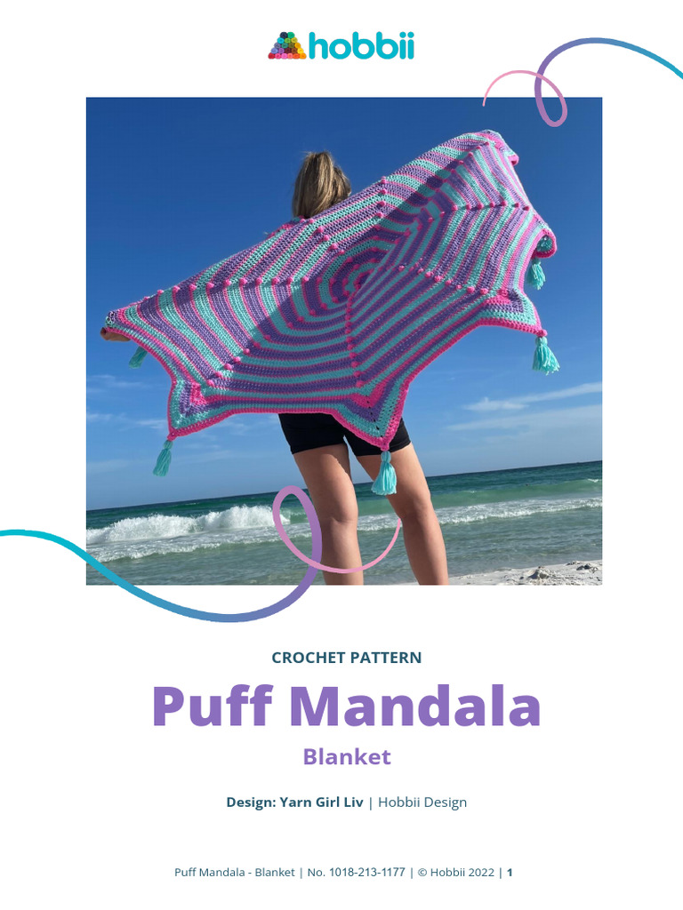 Puff Mandala Blanket Us | PDF | Crochet | Knitting