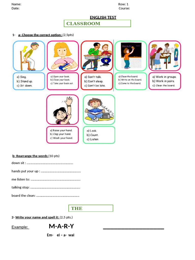 The alphabeth-magic words- spelling row 1 | PDF