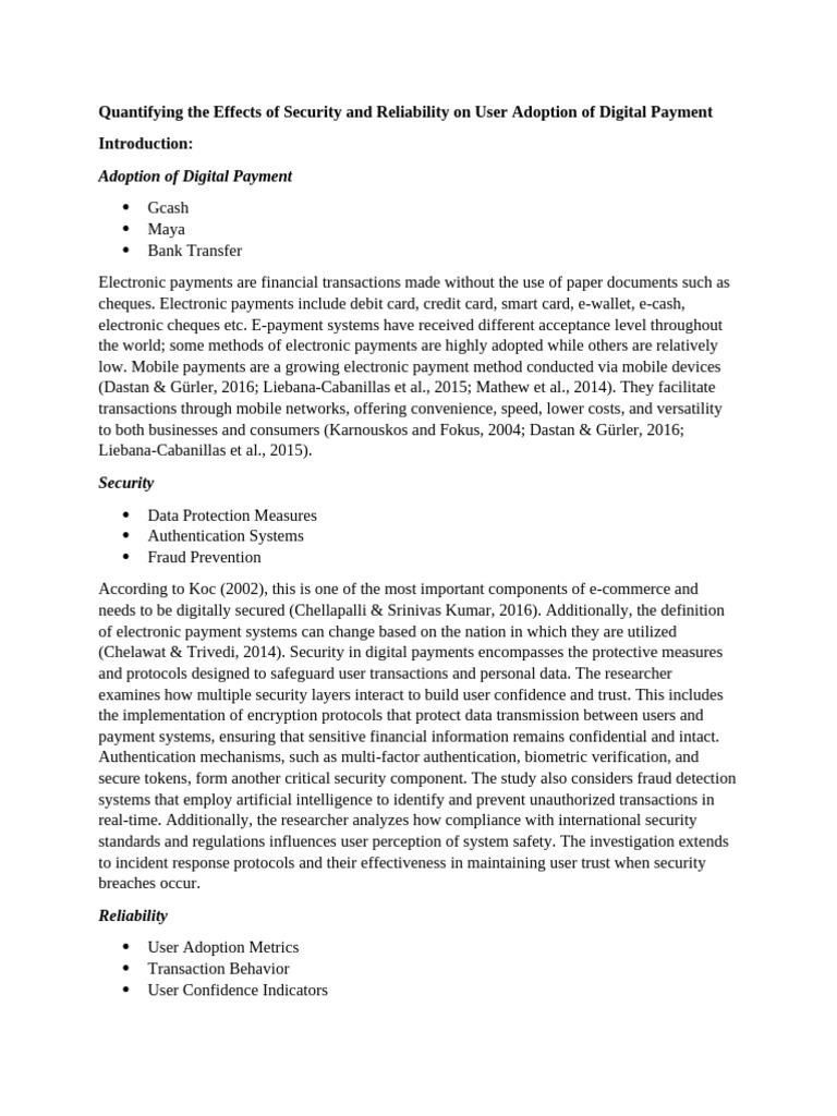 Impact of Security & Reliability on Digital Payments | PDF ...