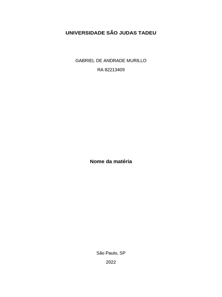 Capa para Trabalhos | PDF