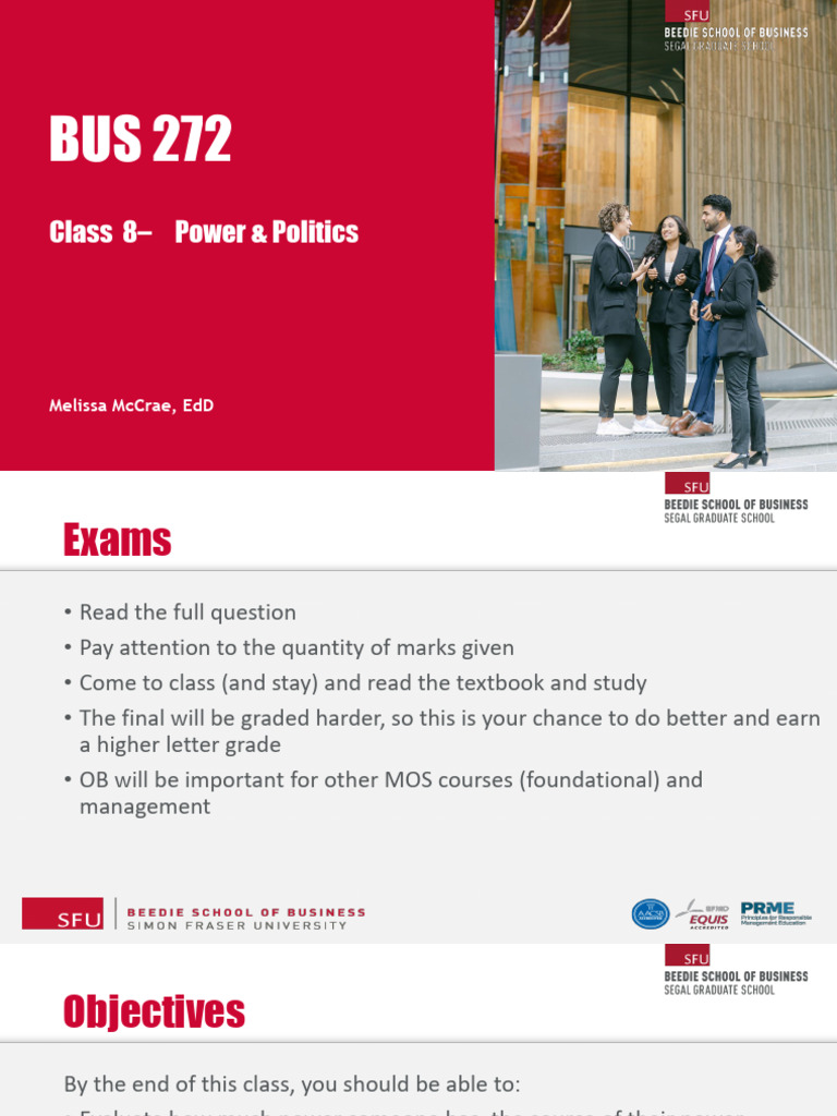 BUS 272 Class 8 Power and Politics | PDF | Power (Social And Political ...