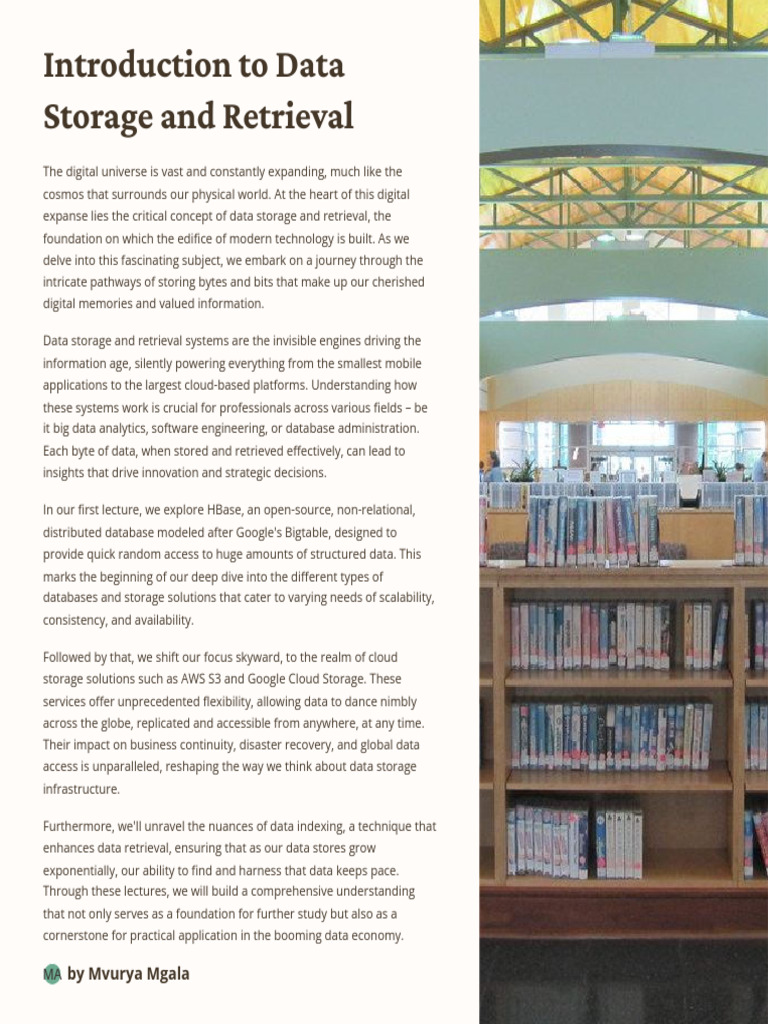 6. Introduction-to-Data-Storage-and-Retrieval | PDF | Data Compression | Scalability