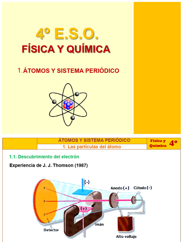Tema 1. Átomo y Sistema Periodico | PDF | Configuración electronica ...