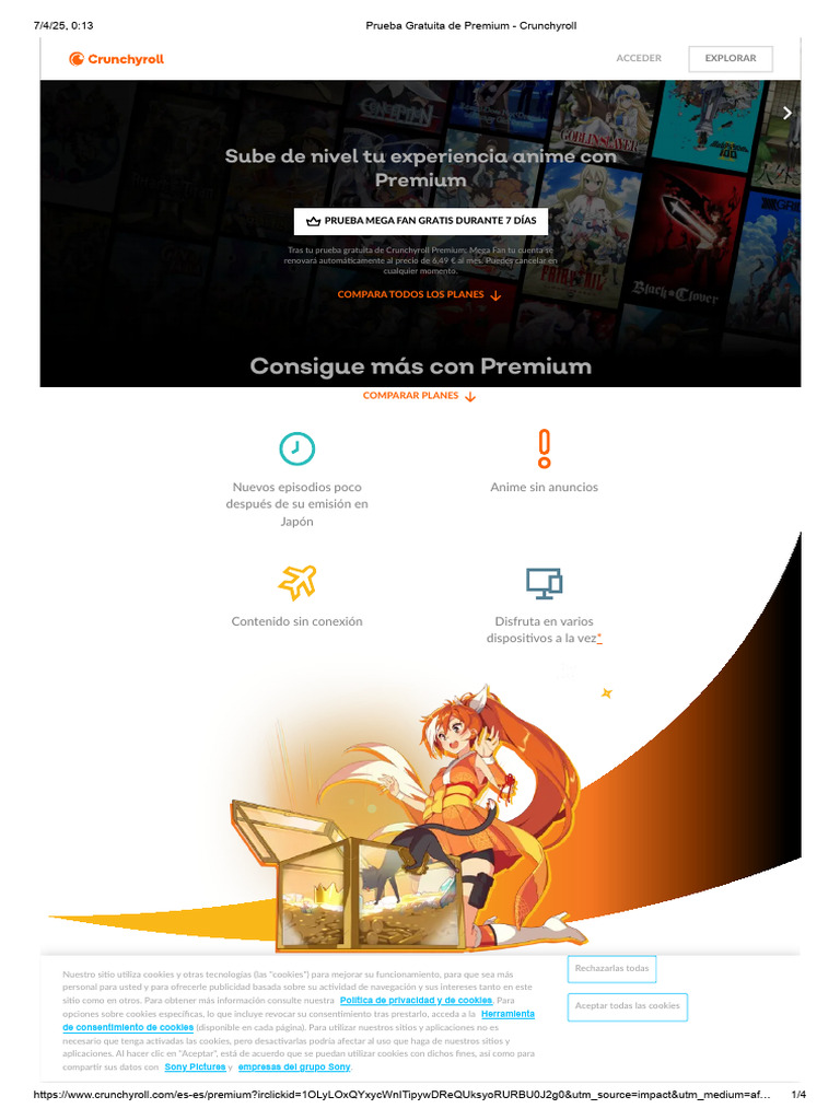 Prueba Gratuita de Premium - Crunchyroll | PDF | Cookie HTTP ...