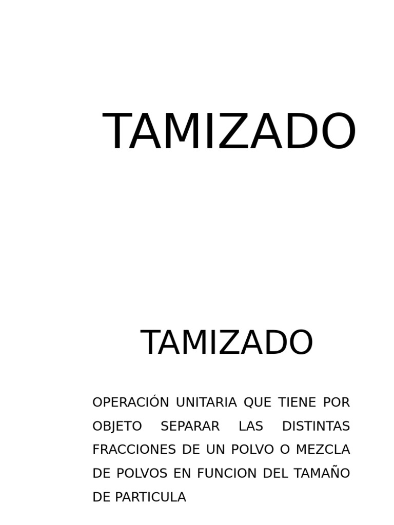 Proceso y Clasificación de Tamizado | PDF