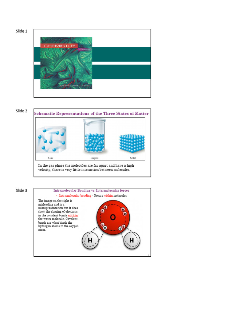 Chapter 10 Student Notes | PDF | Intermolecular Force | Chemical Bond