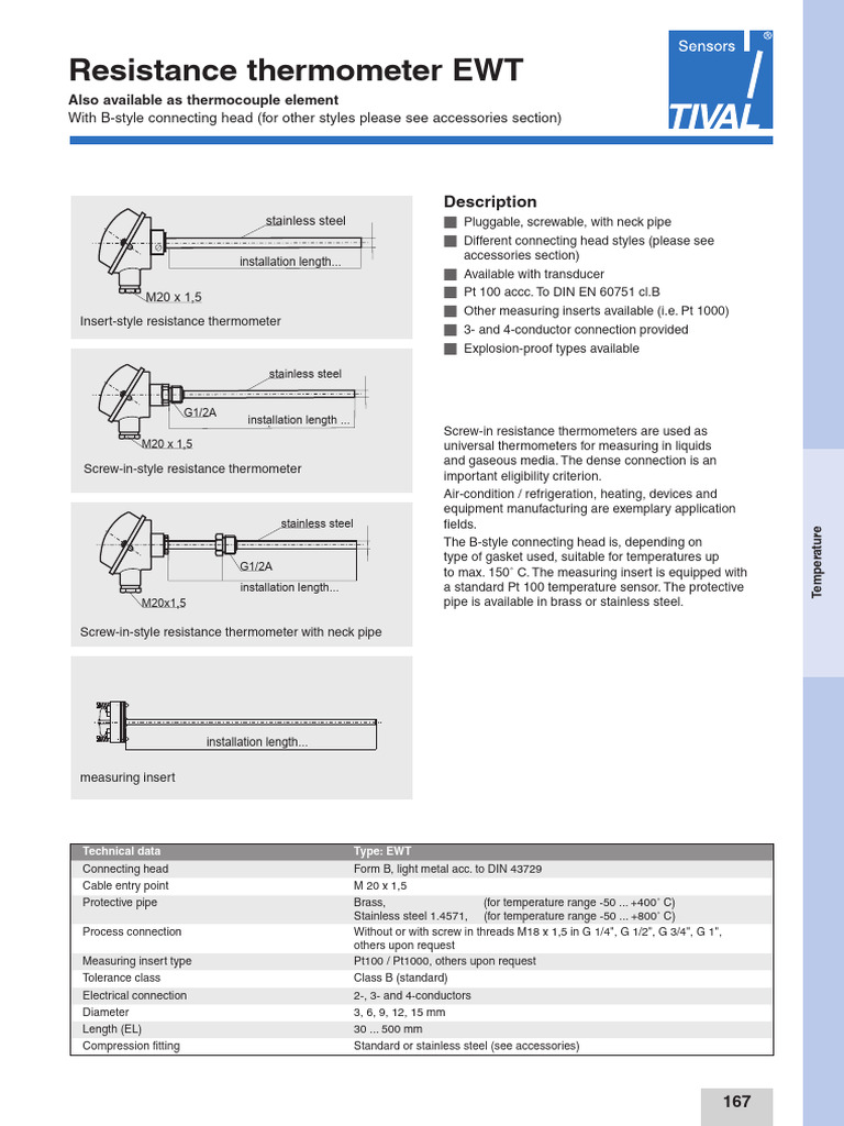Ewt en | PDF | Thermocouple | Pipe (Fluid Conveyance)