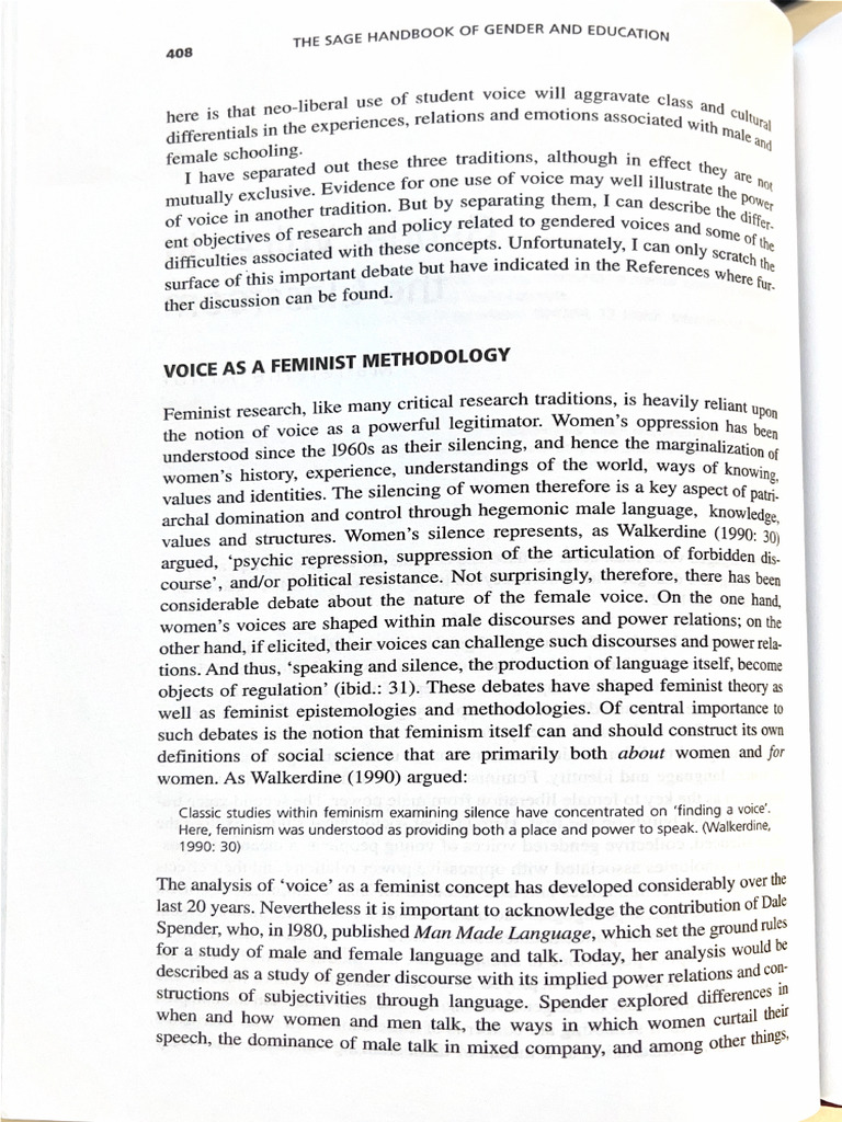 Gender Voices in The Classroom | PDF