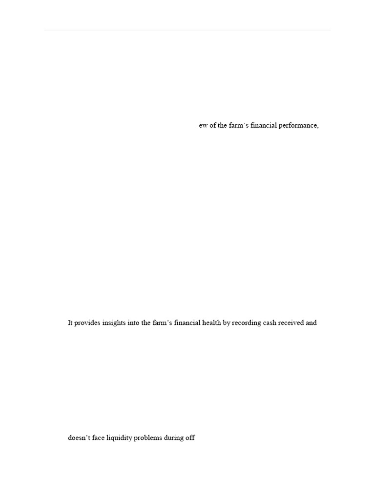 Farming Cash Flow Analysis Guide | PDF | Expense | Budget
