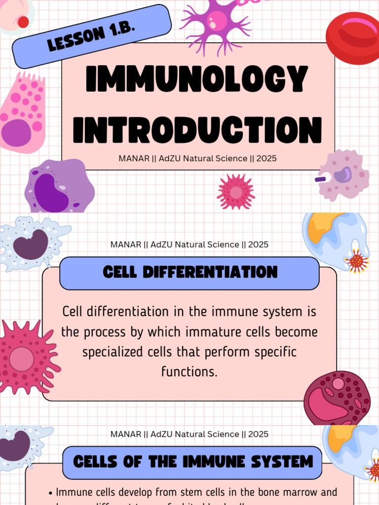 Immunology Lesson 1.b PDF | PDF | Immune System | White Blood Cell