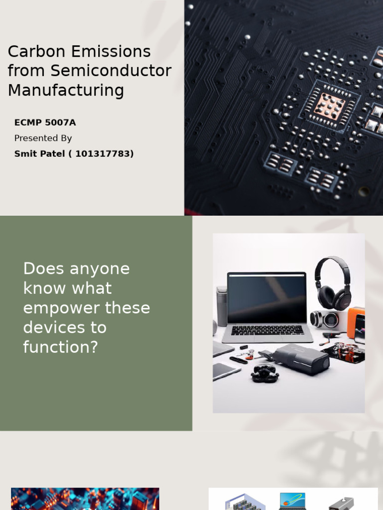Carbon Emissions From Semiconductor Manufacturing | PDF | Climate ...
