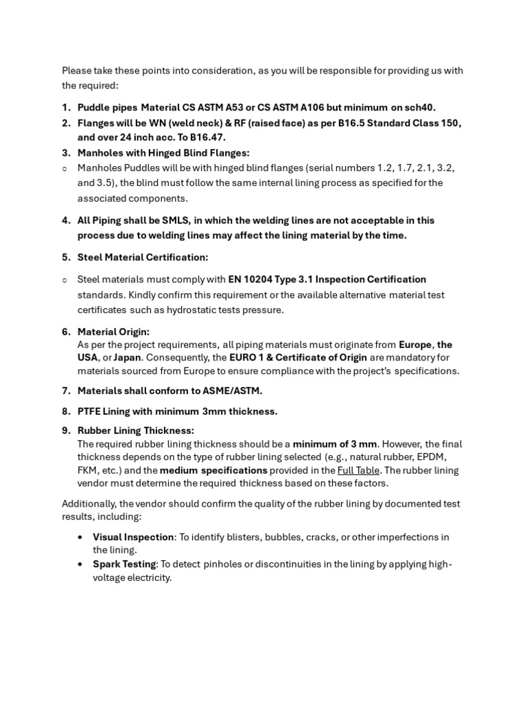 Puddle Pipes Requirements | PDF | Mechanical Engineering | Building ...