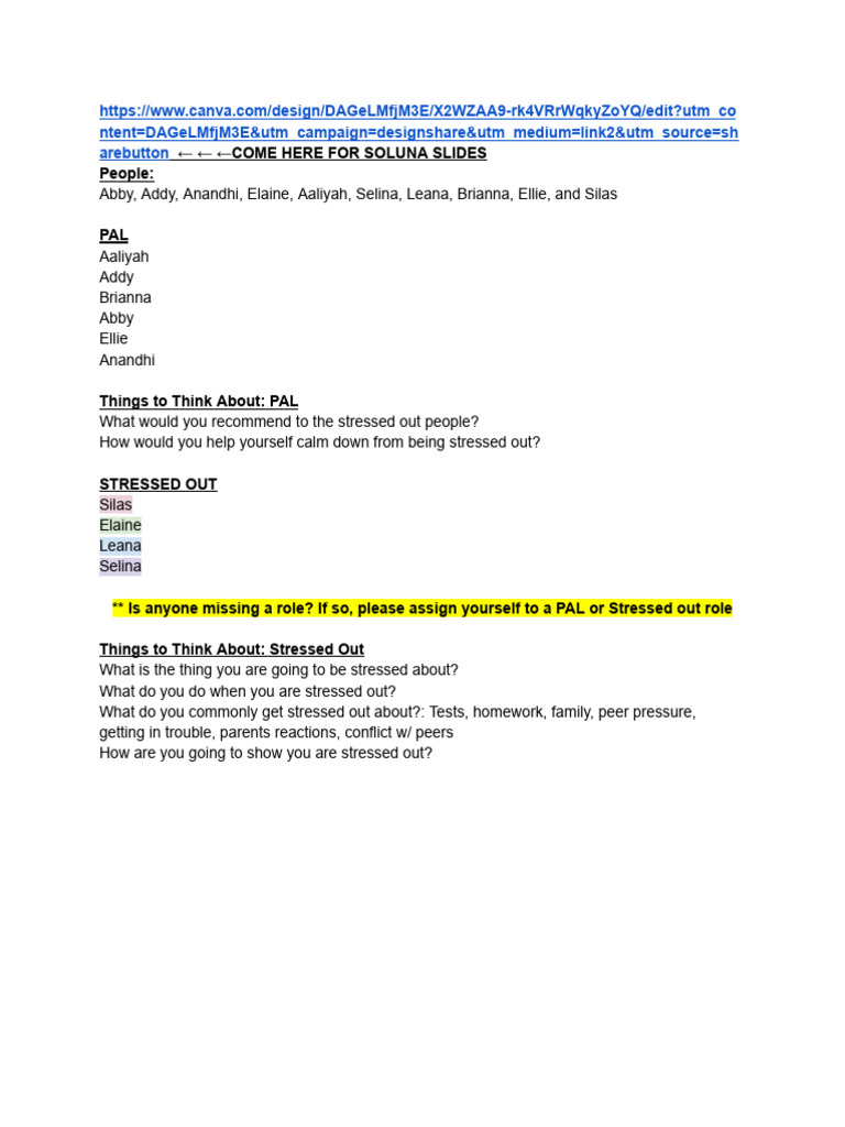 PAL Mental Health Skit Script | PDF | Psychology