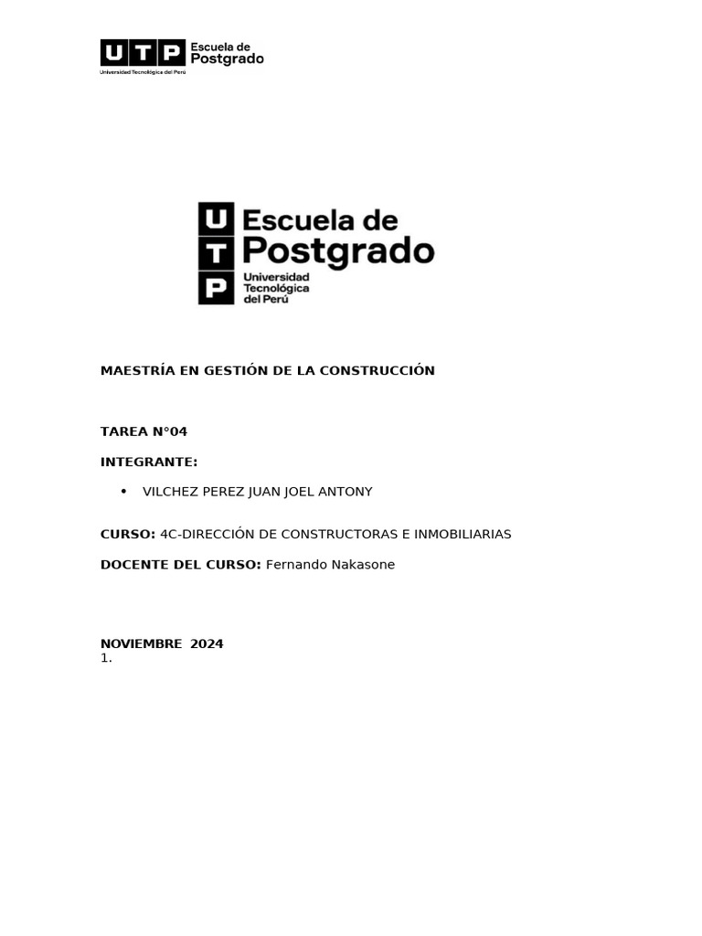 Juan - Vilchez - Tarea N°04 | PDF