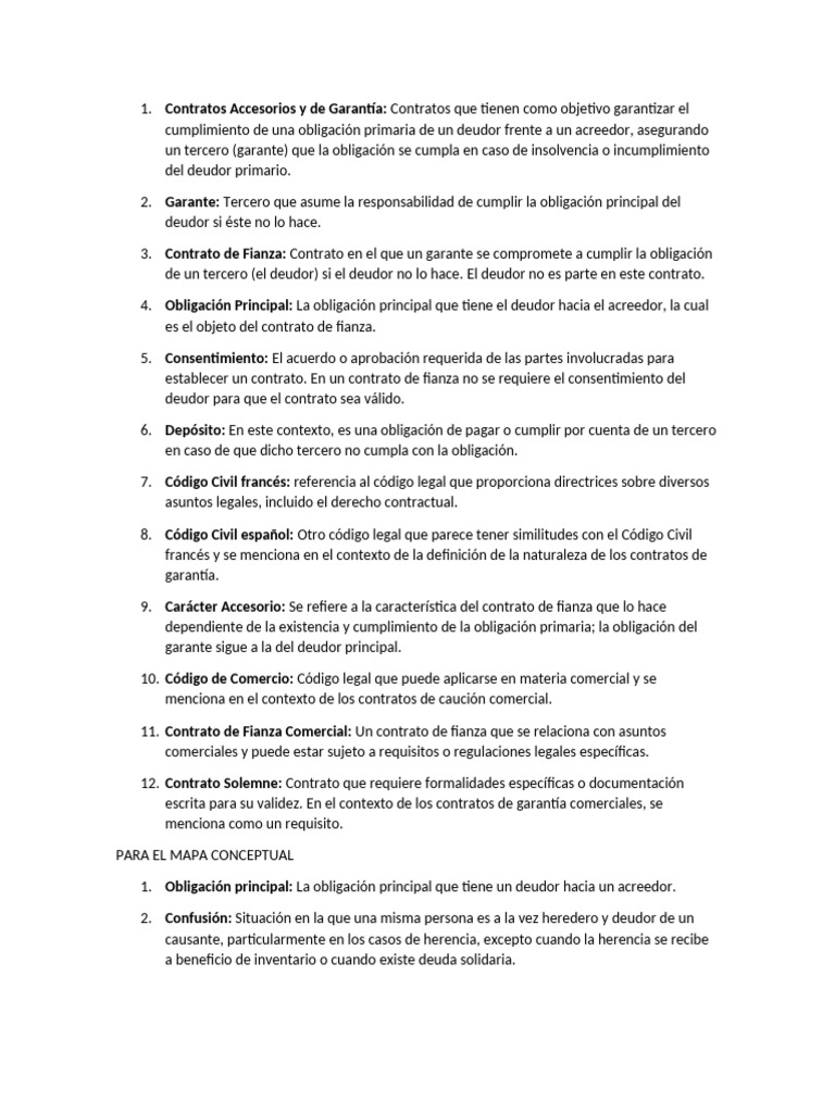 Contratos Accesorios y de Garantía | PDF | Garantía | Pagos